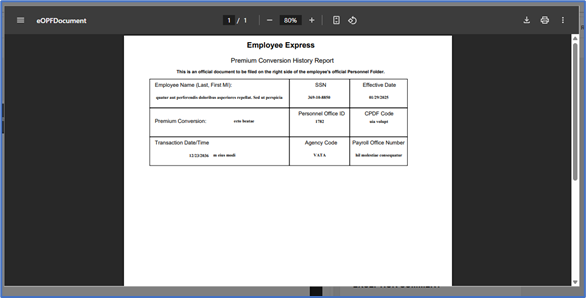 View, Download, and Print Documents - Employee View – eOPF Resource Center